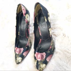 Charles David | Shoes | Charles By Charles David Floral Pattern Heels ...